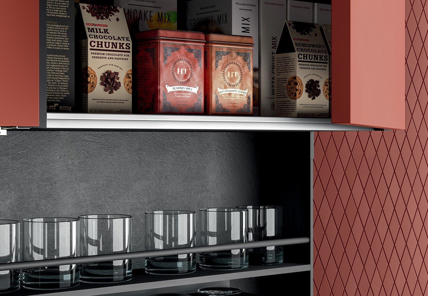 Custom melamine-faced chipboard kitchen LINEA By Colombini Casa