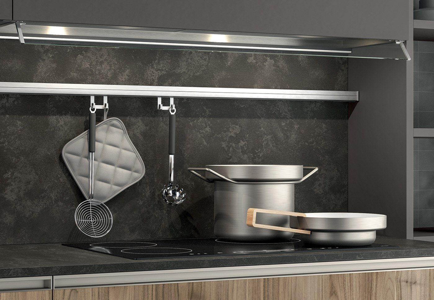 Custom melamine-faced chipboard kitchen LINEA By Colombini Casa