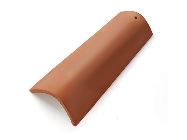 Clay bent roof tile Linea Rossa By Vardanega Isidoro