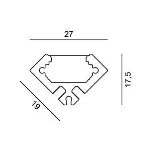LINEAR 0W ANGULAR Aluminium linear lighting profile for LED modules By ...