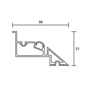 LINEAR INVERTED COVE Aluminium linear lighting profile for LED modules ...