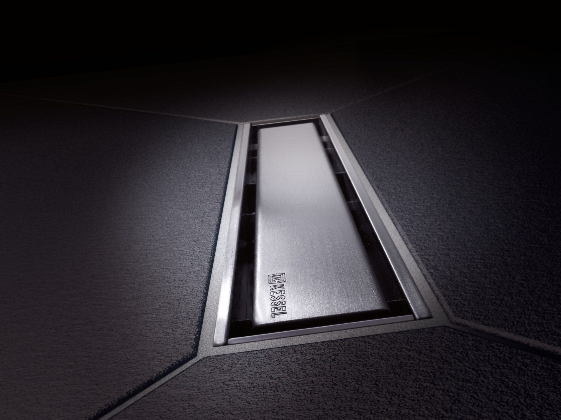 Stainless steel shower channel LINEARIS COMPACT By Kessel