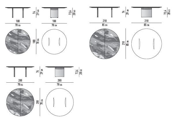 LINHA | Round table Linha Collection By Minotti design studio mk27