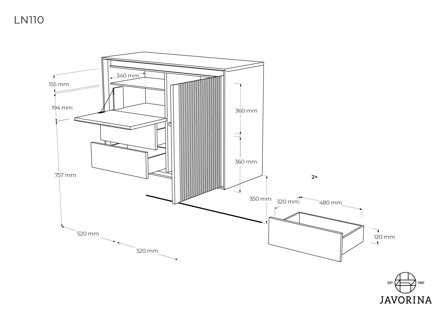 LINK+ LN110 Credenza By JAVORINA | design Leo Čellár