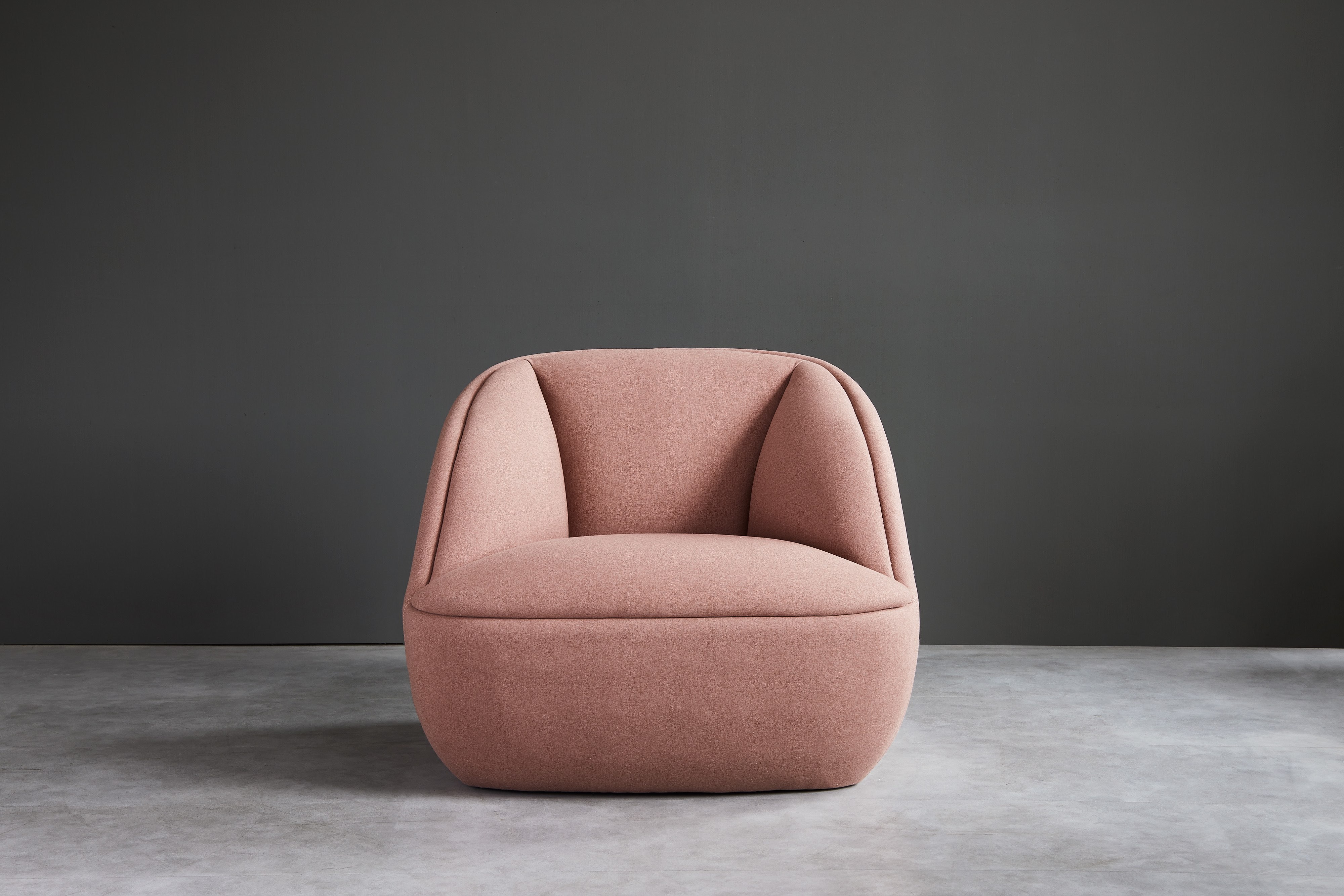 Fabric armchair with armrests LIP By grado design