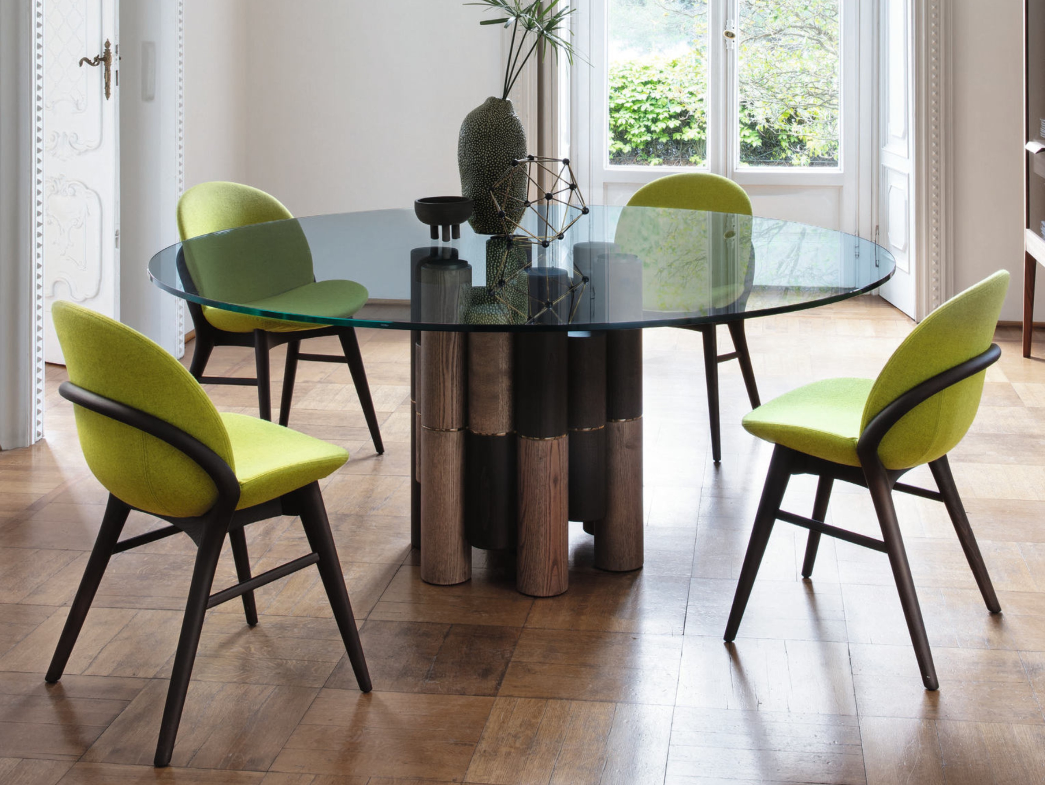 Upholstered fabric chair LIP By Porada design Marconato & Zappa ...