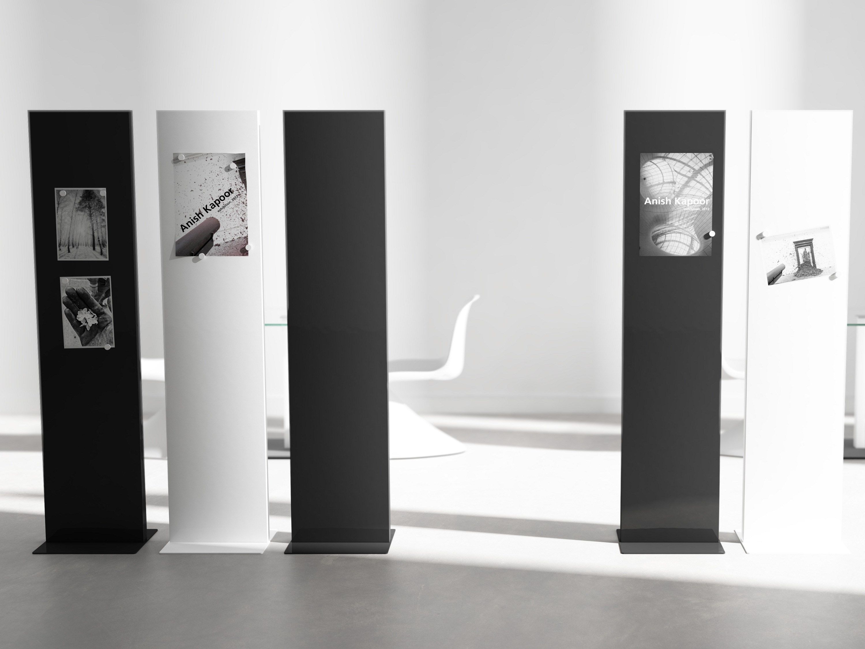 Steel screen / display unit LIT By Systemtronic design Pablo Gironés