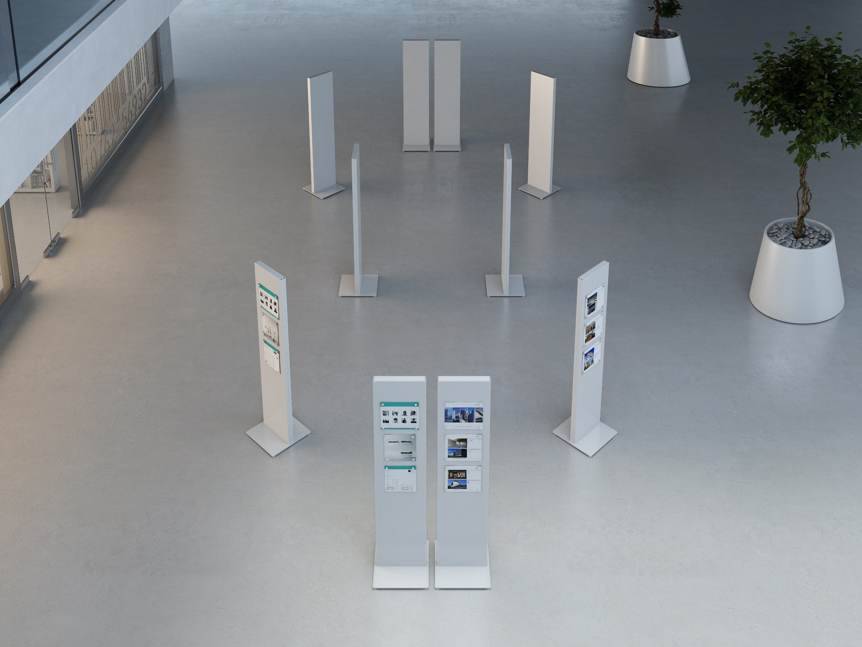 Steel screen / display unit LIT By Systemtronic design Pablo Gironés