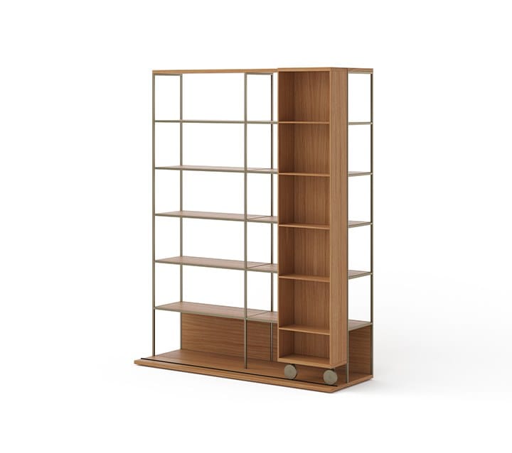 LITERATURA SELECTION Open MDF bookcase with casters By Punt | design ...