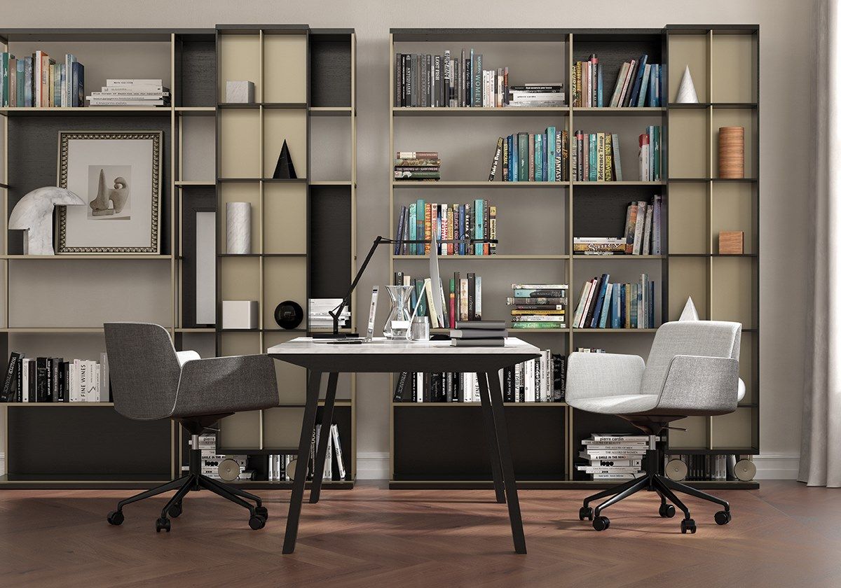 LITERATURA SELECTION Open MDF bookcase with casters By Punt | design ...
