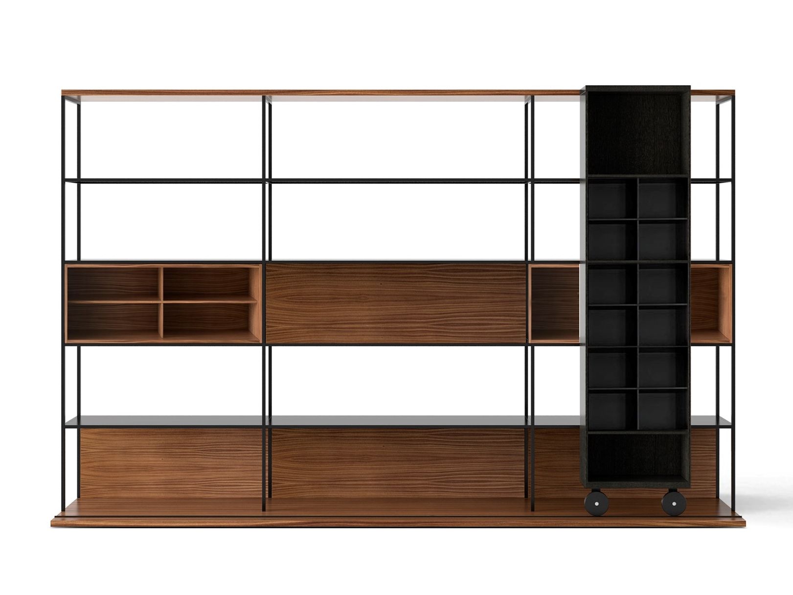 LITERATURA SELECTION Open MDF bookcase with casters By Punt | design ...