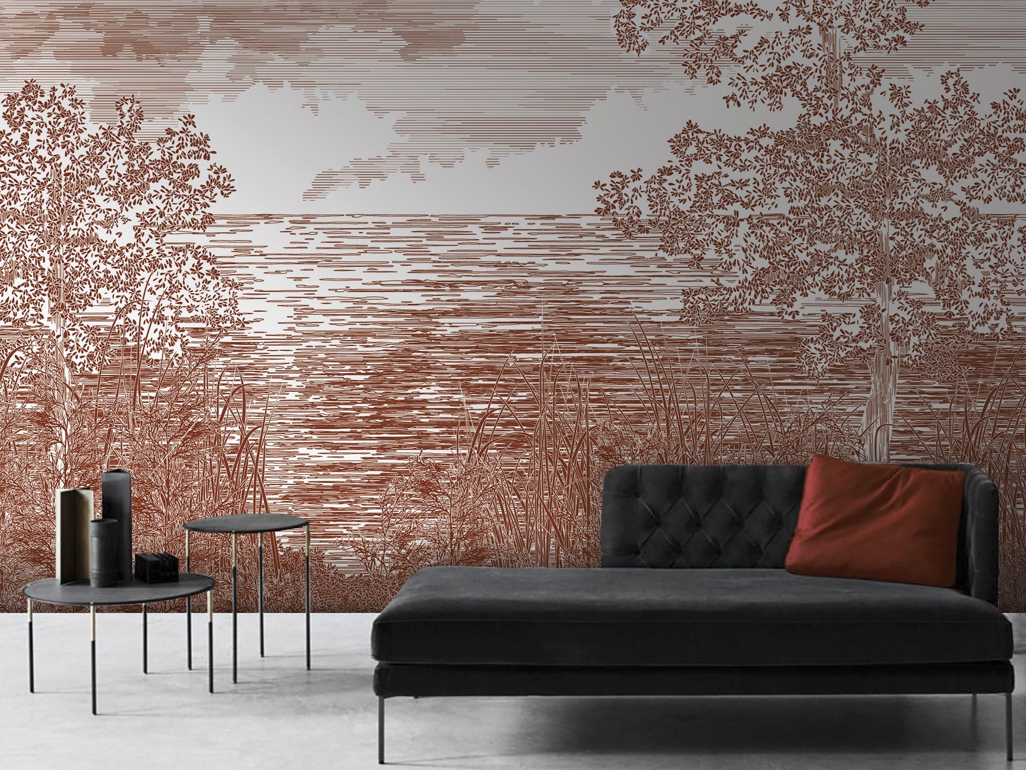 Landscape nonwoven wallpaper LITHO By CONCEPTUWALL