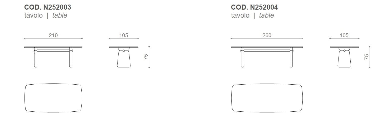 LITO Table By Nube Italia | design Fabio Fantolino