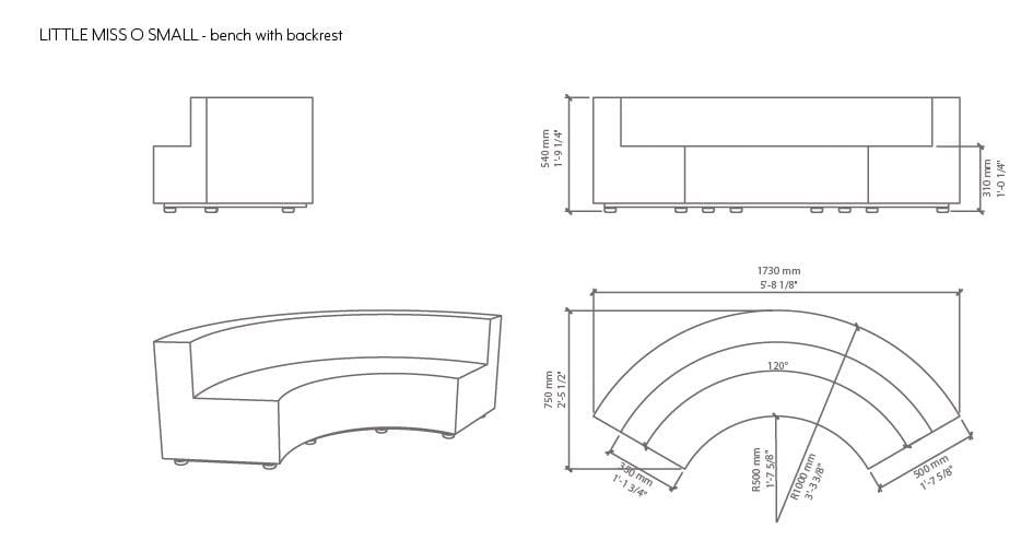 LITTLE MISS O SMALL Canapé modulable rond en QM Foam pour CHR By SDC ...