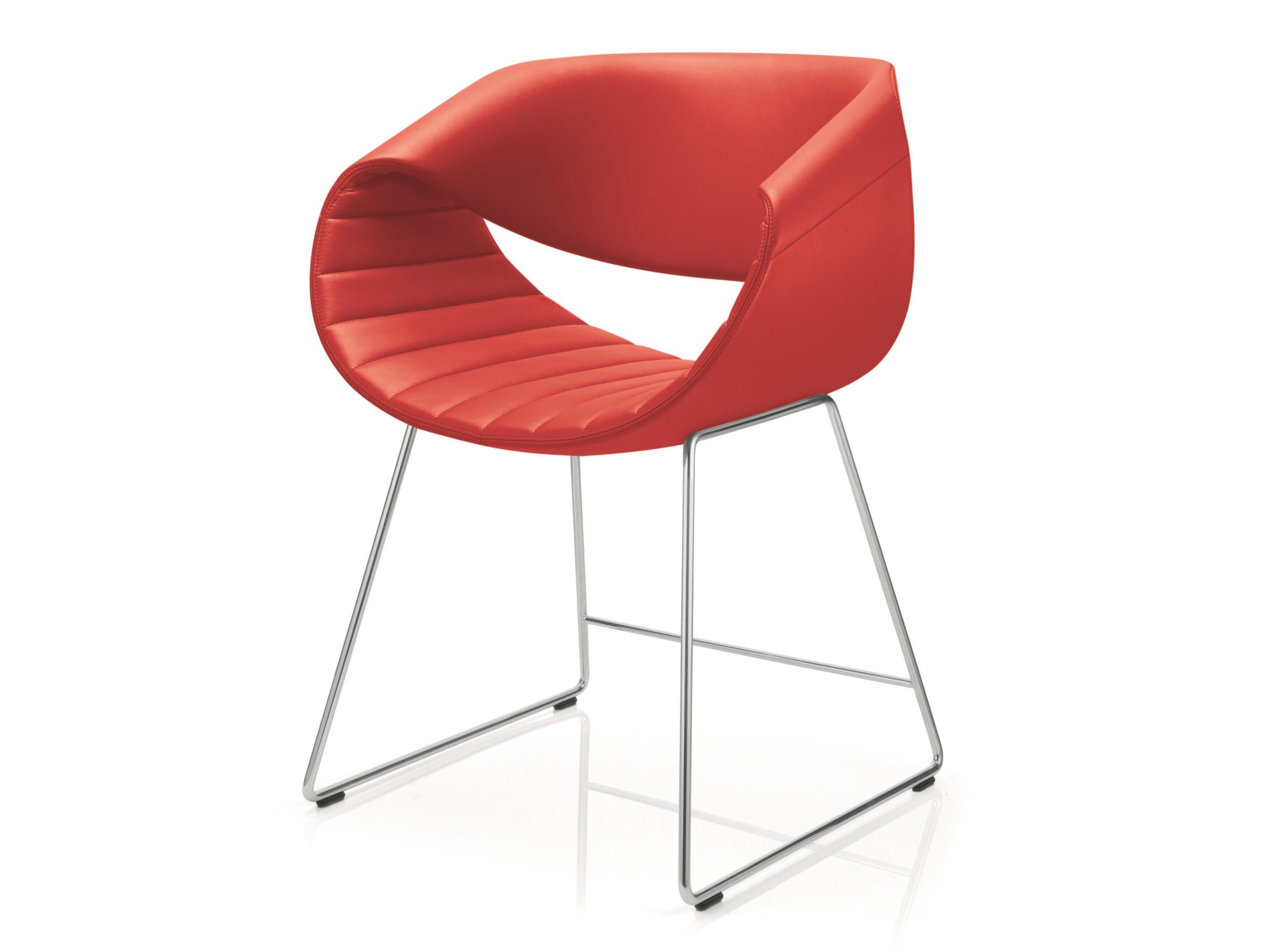 LITTLE PERILLO Sled base leather chair with armrests By ZÜCO | design ...