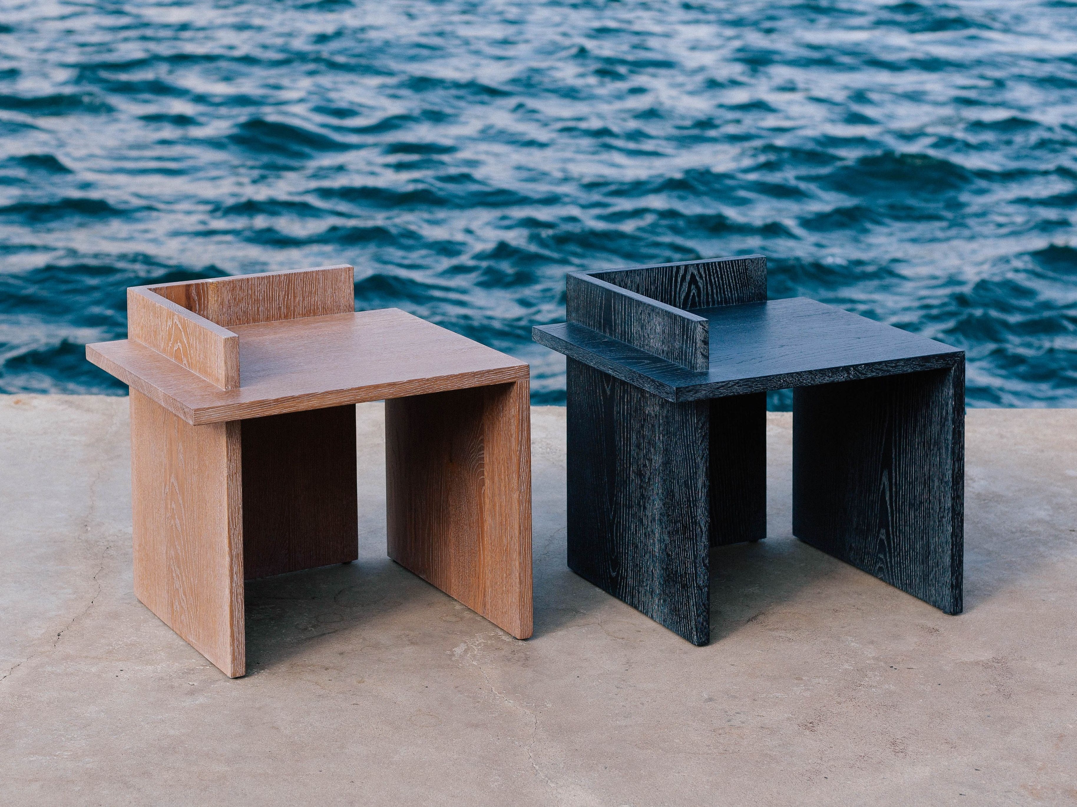 LOCK | Wooden stool Low solid wood stool By MOVIMENTO | design KOLEKTT