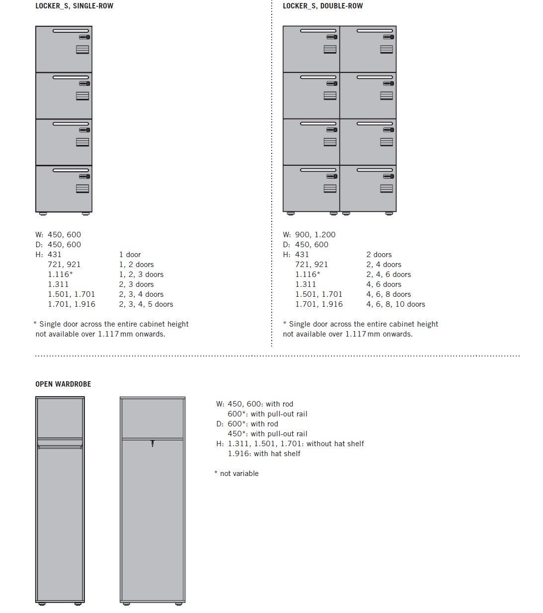 LOCKER_S Mobile ufficio alto modulare con serratura By BENE