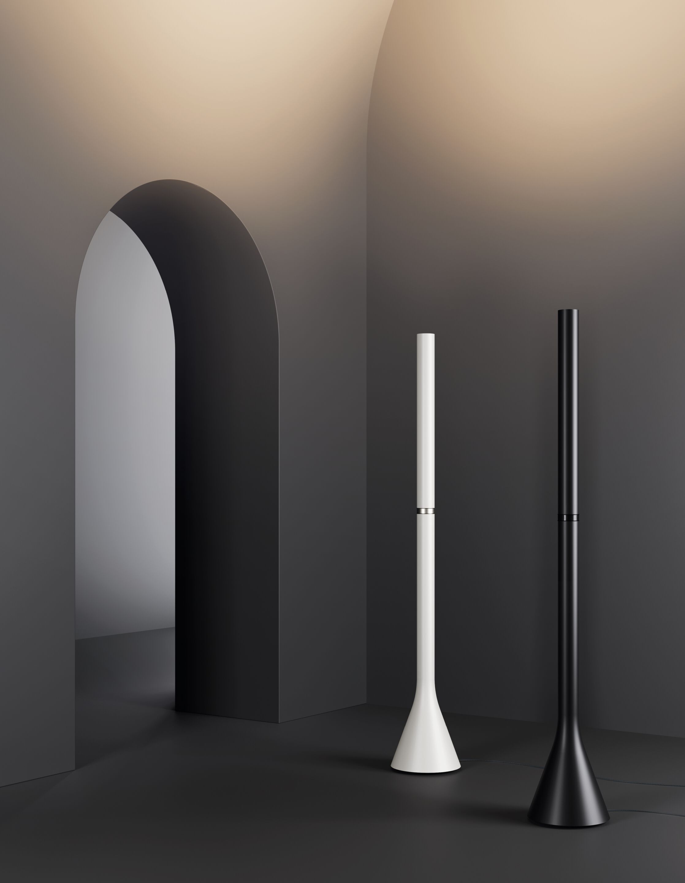 CROMA LED metal floor lamp with dimmer By LODES | design Luca Nichetto