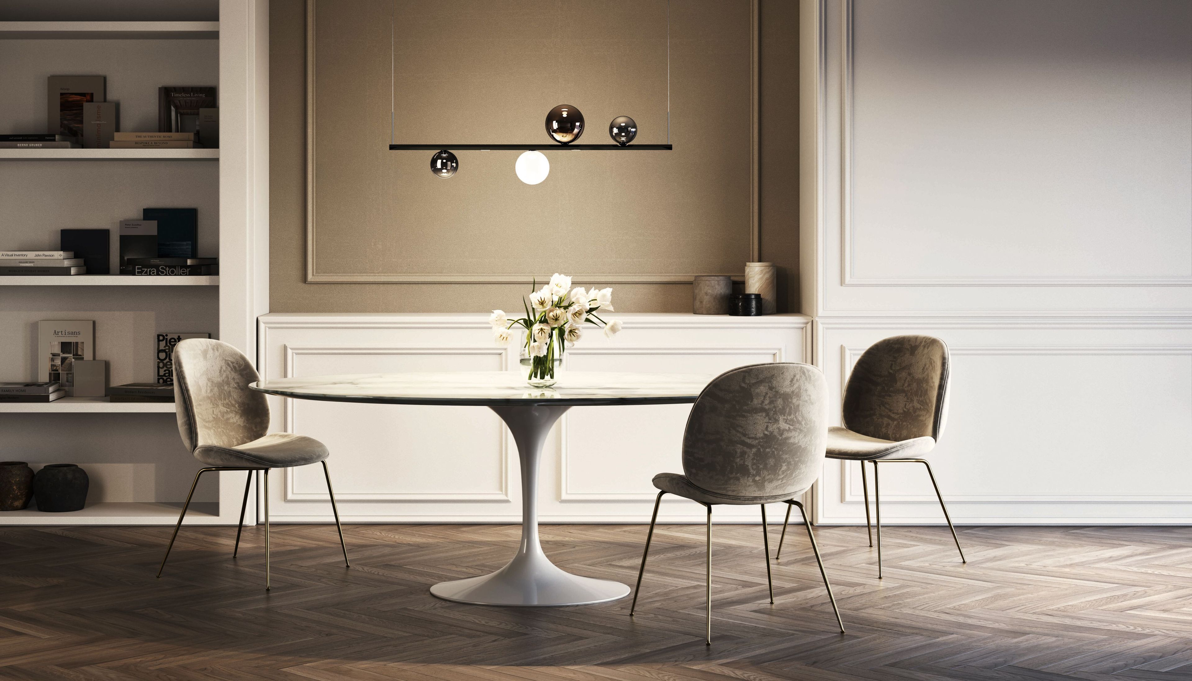 RANDOM STICK LED blown glass pendant lamp By LODES