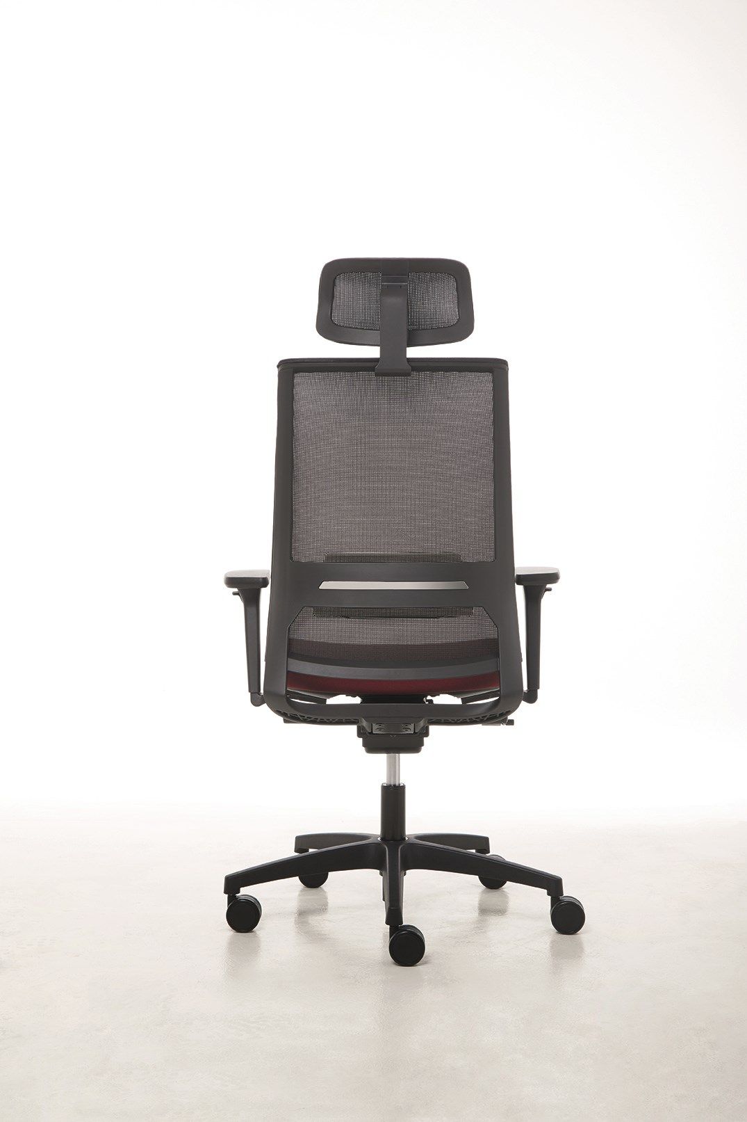 LOGICA 01 PT Height-adjustable upholstered office chair with headrest ...