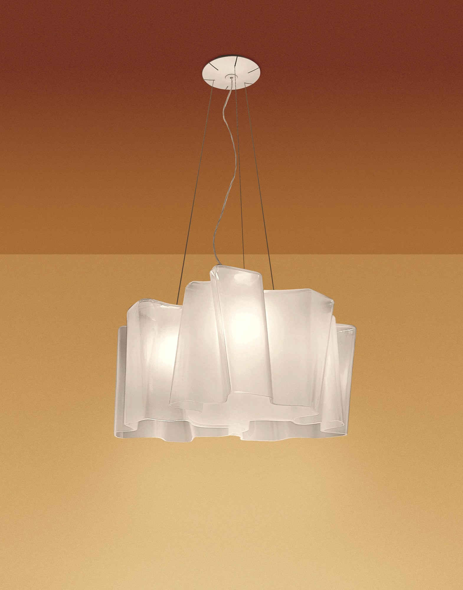 LOGICO 3X120° Blown glass pendant lamp By Artemide
