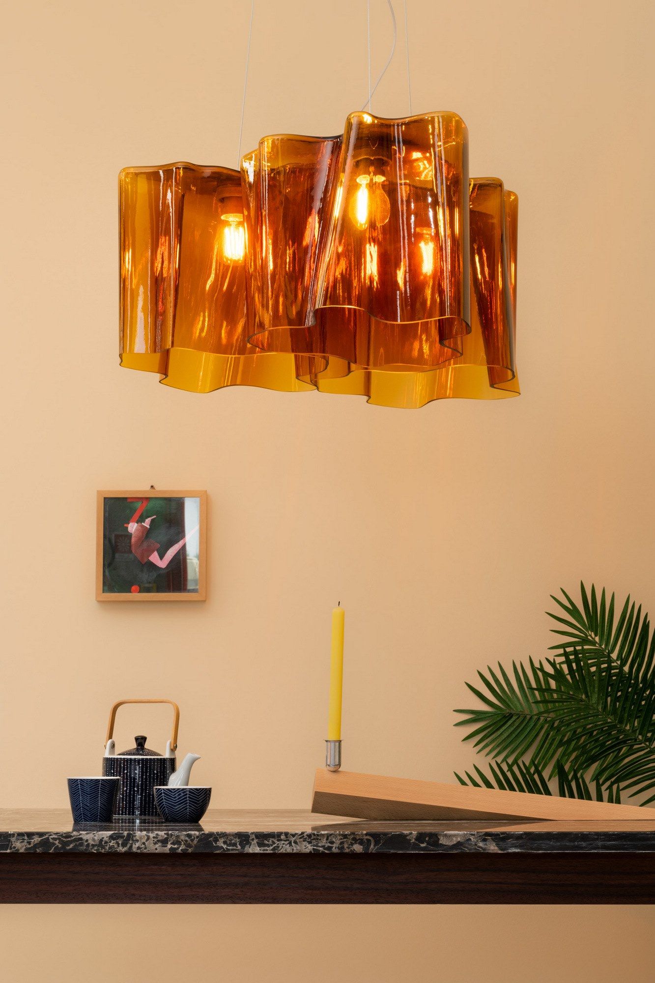 LOGICO 3X120° Blown glass pendant lamp By Artemide | design Michele De ...