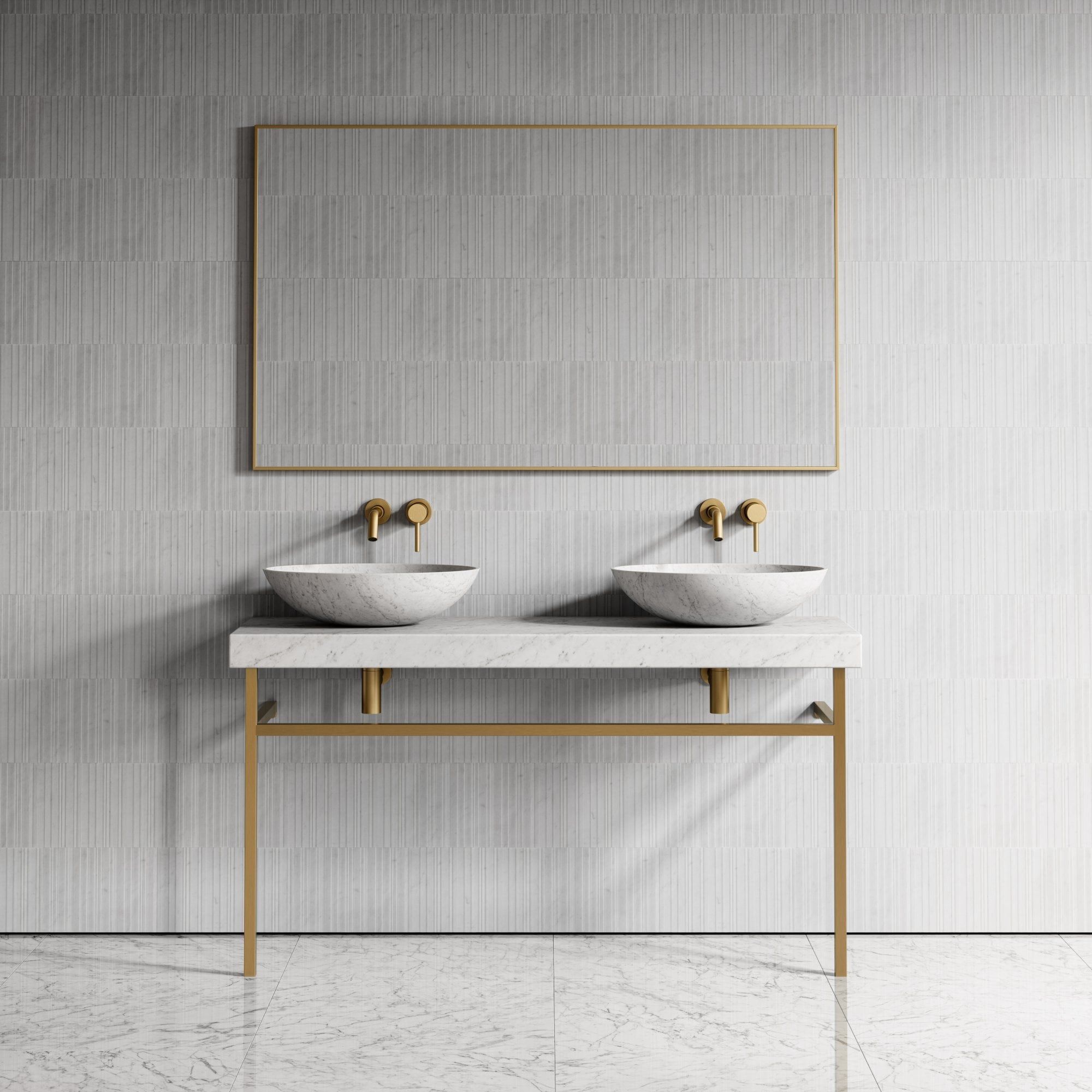 LOMAZZO | Double washbasin countertop By LUSSO