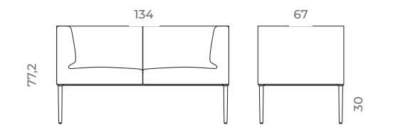 LONGO | 2 seater sofa Longo Collection By ACTIU design Ramos&Bassols