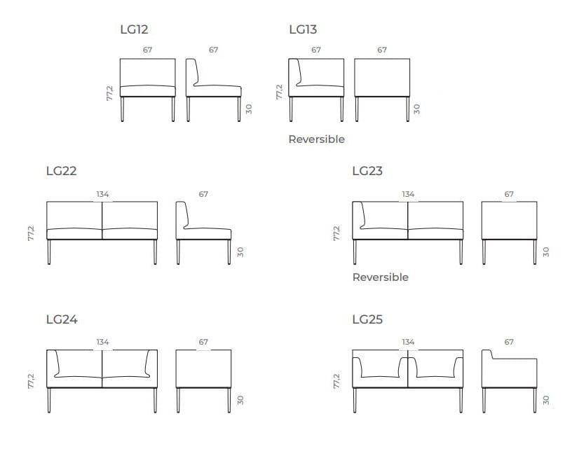 LONGO Sectional fabric sofa By ACTIU | design Ramos&Bassols