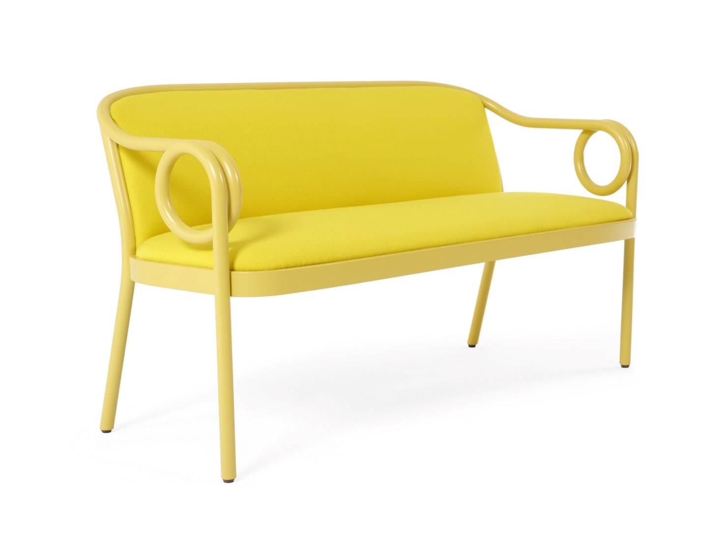 LOOP Beech bench with back By Wiener GTV Design | design India Mahdavi