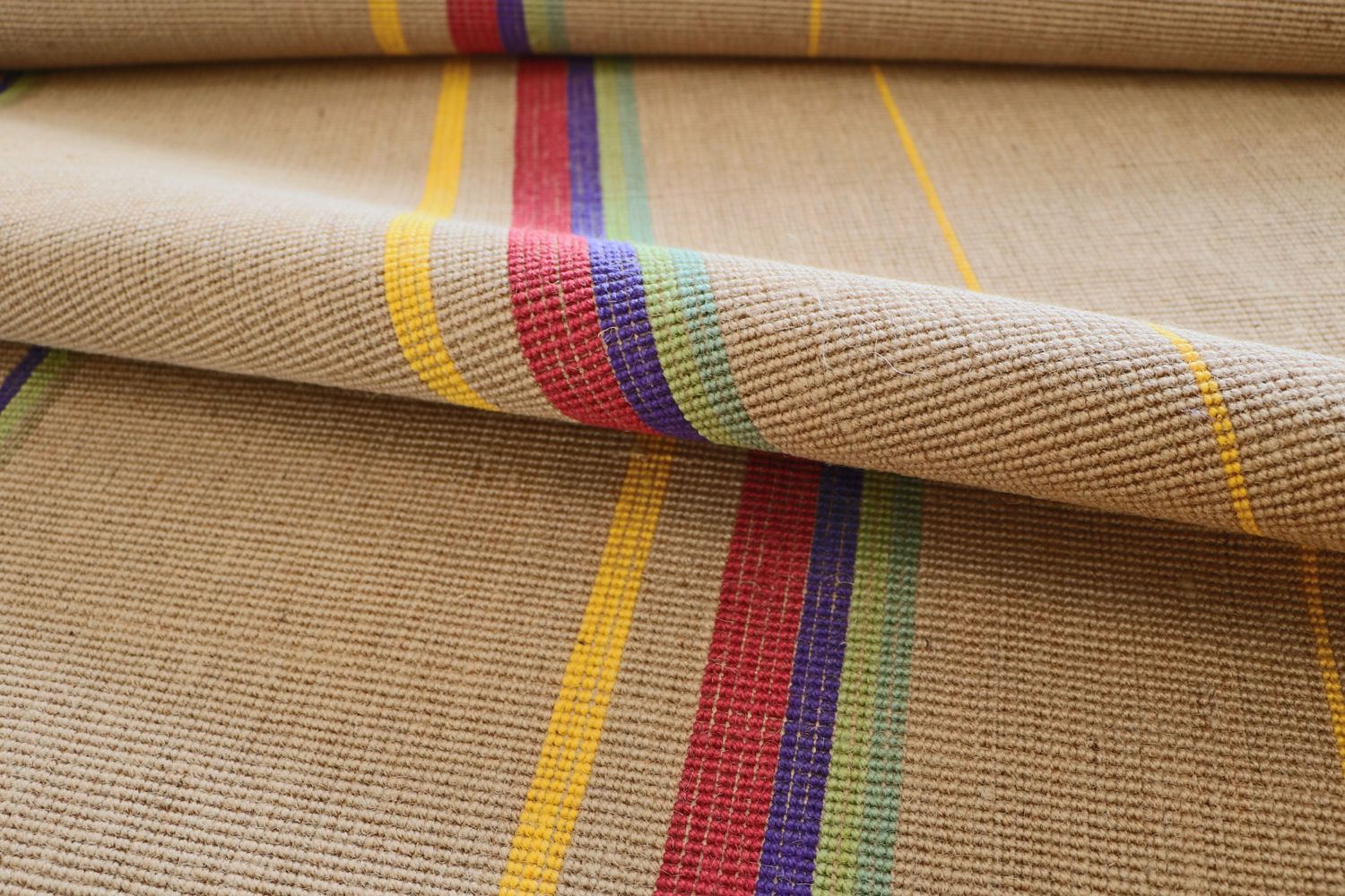 Rectangular striped jute rug LOOP EAST Loop Collection By G.T.DESIGN ...