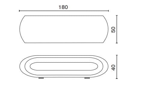 LOOP MOLESKIN garden bench By Serralunga