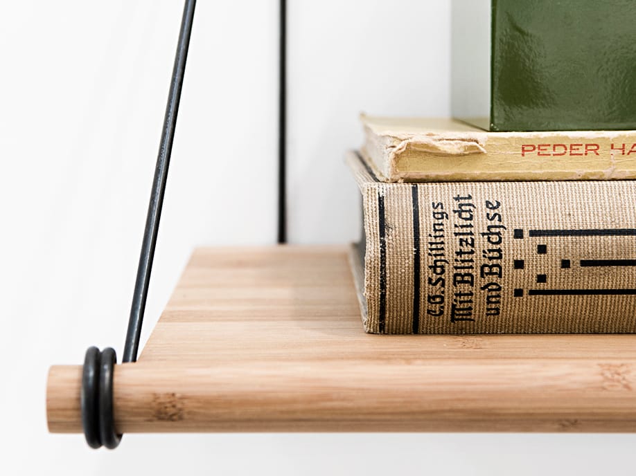 Bamboo wall shelf LOOP SHELF By We Do Wood design Sebastian Jørgensen