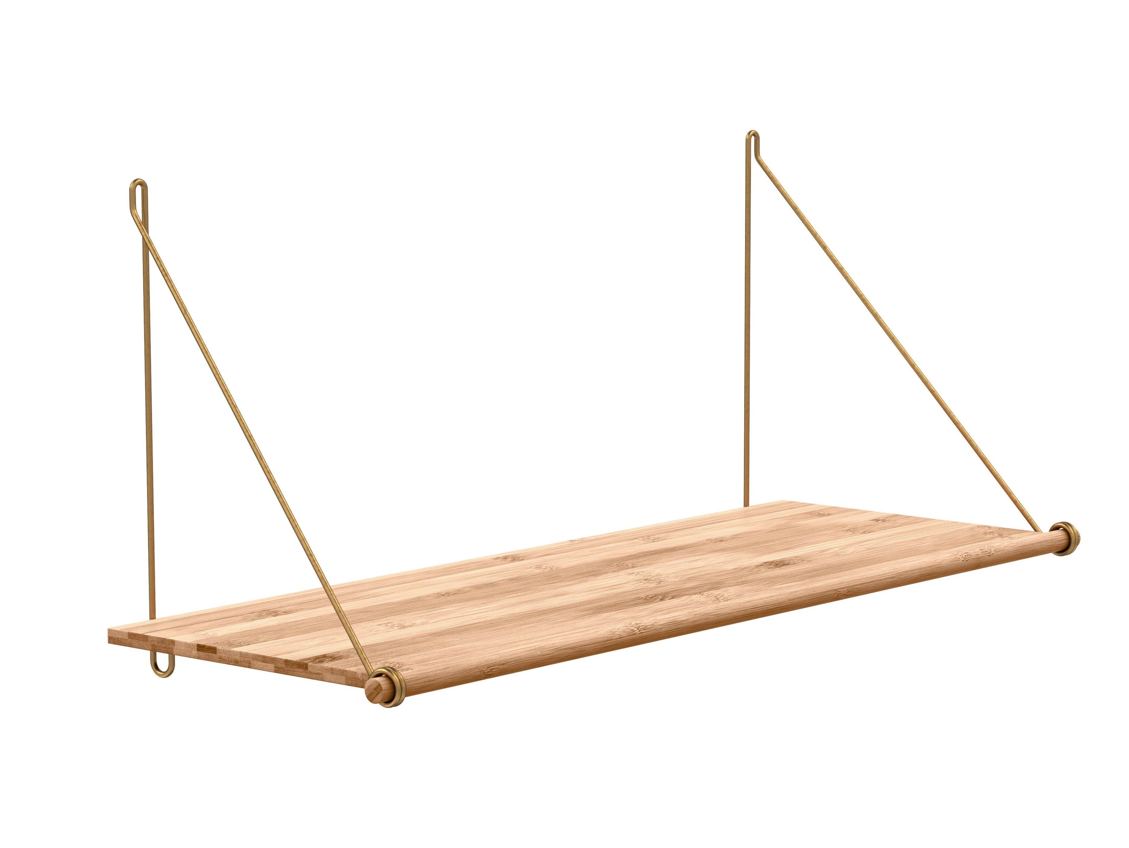 Bamboo wall shelf LOOP SHELF By We Do Wood design Sebastian Jørgensen