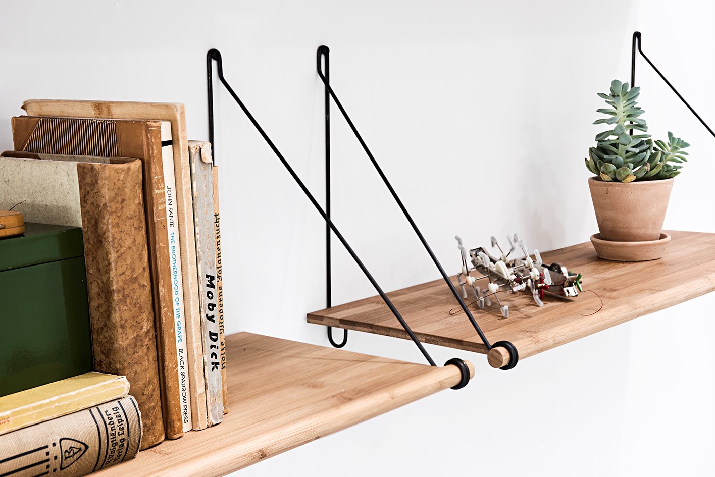 Bamboo wall shelf LOOP SHELF By We Do Wood design Sebastian Jørgensen