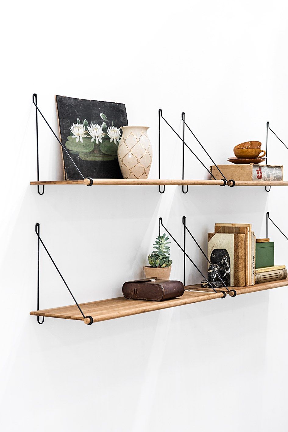 Bamboo wall shelf LOOP SHELF By We Do Wood design Sebastian Jørgensen