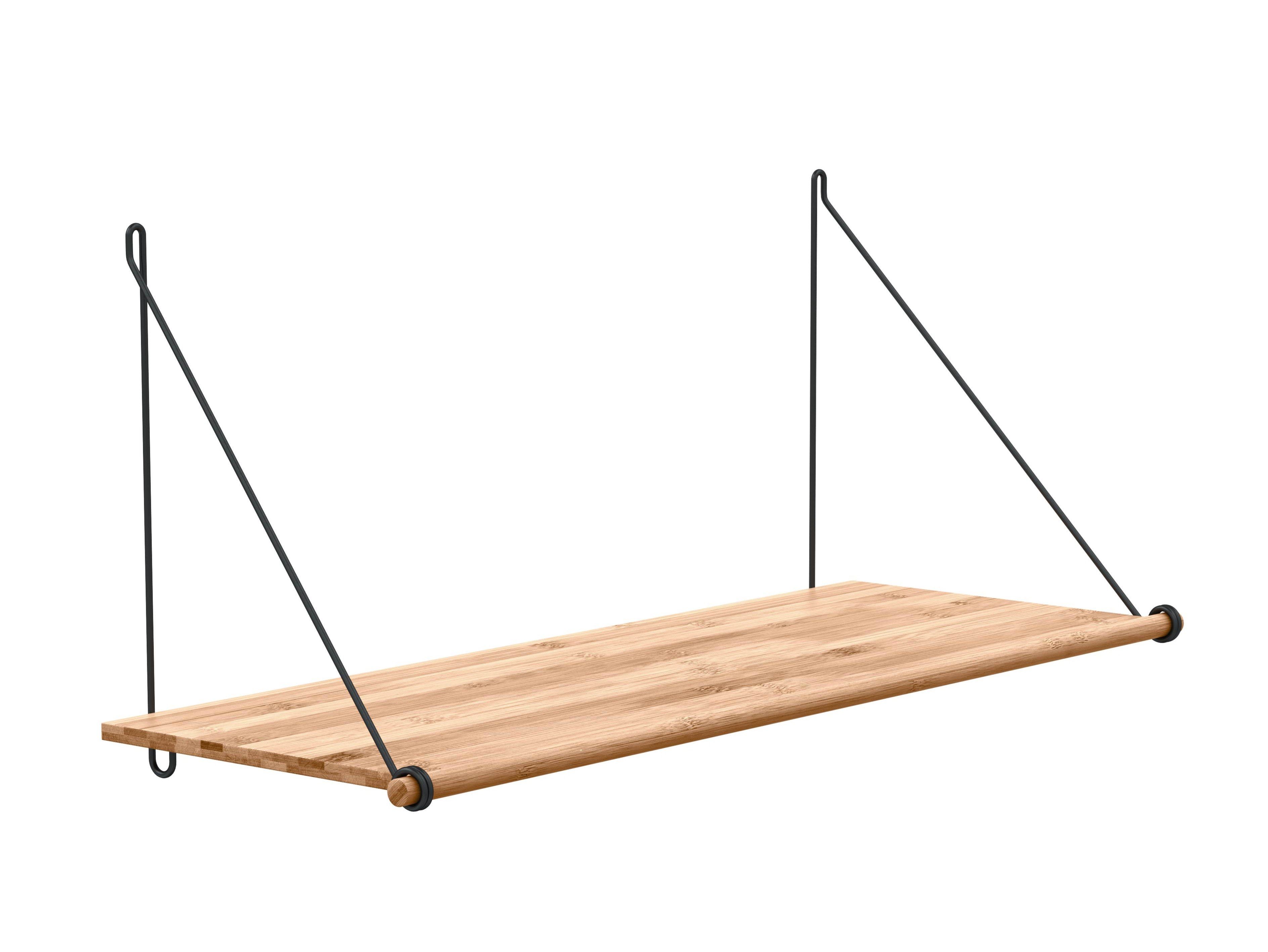 Bamboo wall shelf LOOP SHELF By We Do Wood design Sebastian Jørgensen