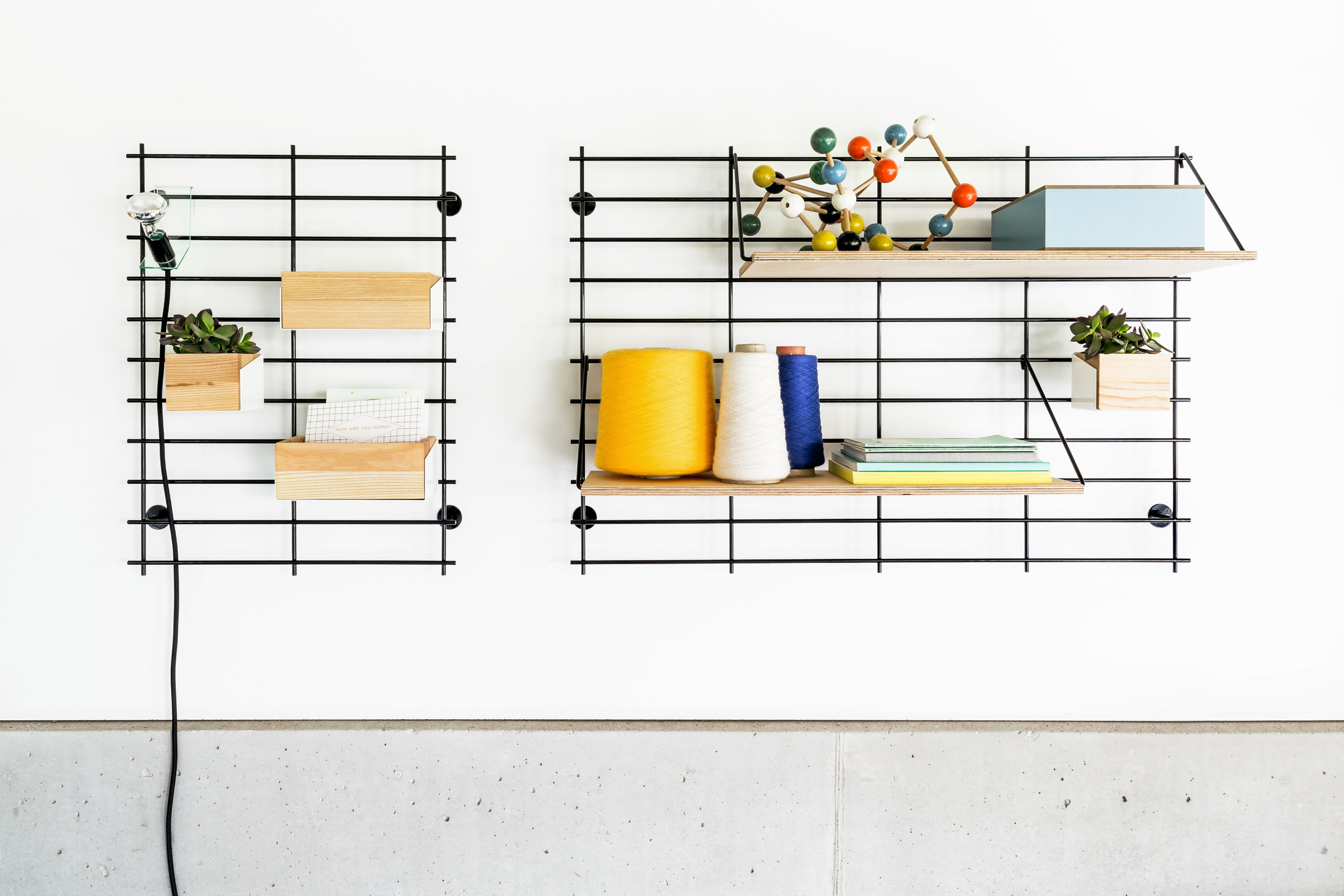 LOOPHOLES THE GRID.02 Metal storage grid By Atelier Belge