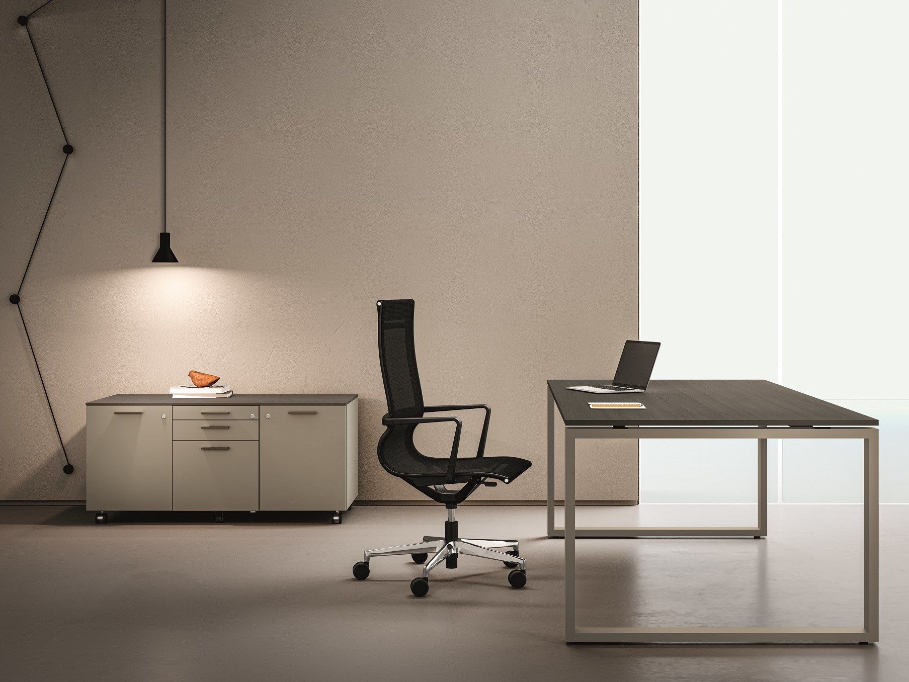 LOOPY Aluminium and wood executive desk By Bralco | design Gianantonio ...