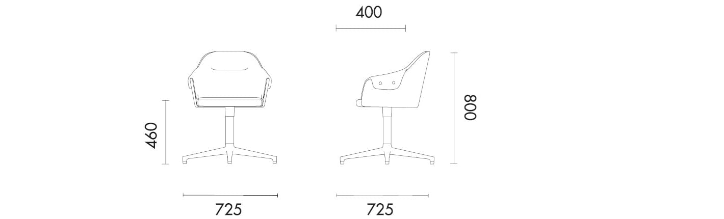 LORD Swivel fabric chair with armrests By grado design | design Wendy ...
