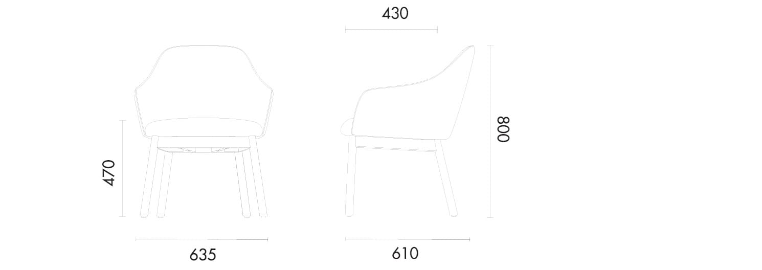 LORD Fabric chair with armrests and beech legs By G_GRADO | design ...