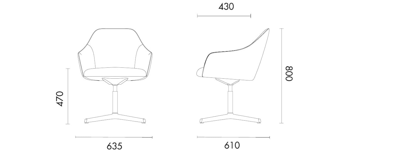 LORD | Chair with armrests Lord Collection By grado design design Alex Chai