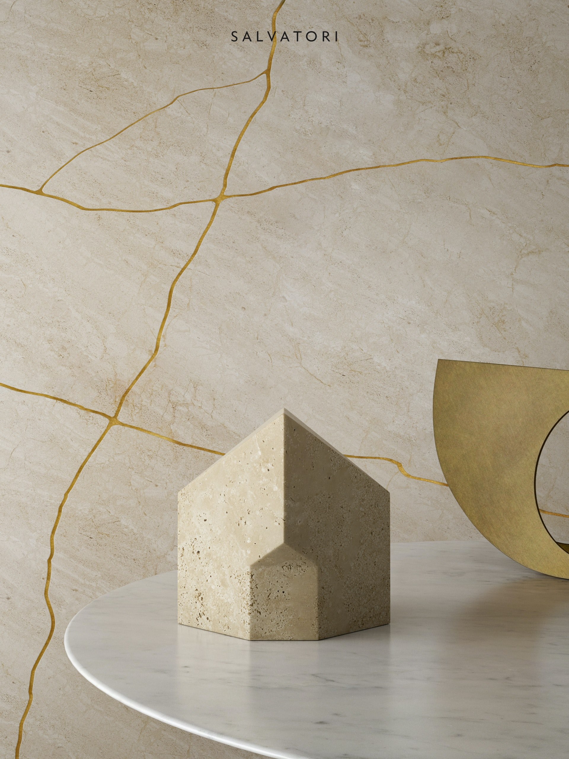 LOST STONES CREMA D'ORCIA Rivestimento By Salvatori design Piero Lissoni