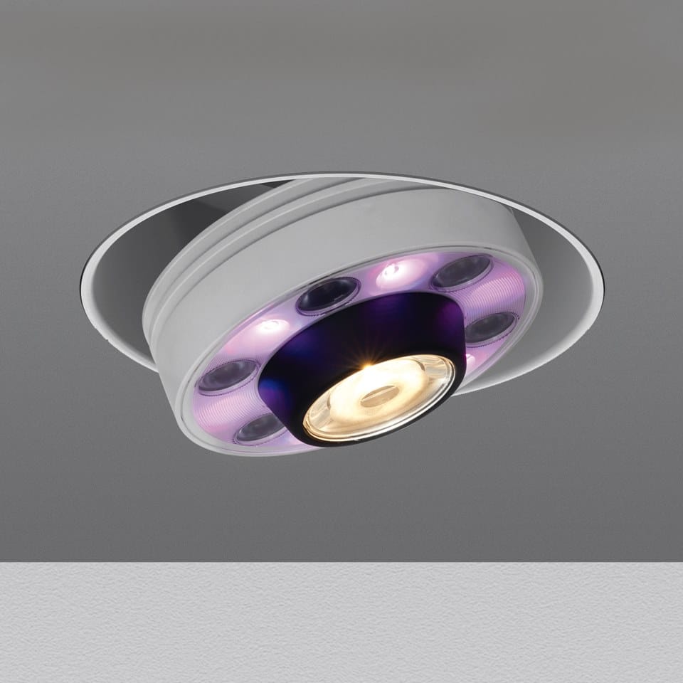 LOT RGB LED semi-inset aluminium spotlight By Artemide | design Tapio ...