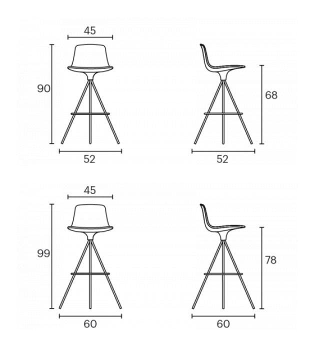 LOTTUS SPIN | Trestle-based stool By ENEA design Lievore Altherr Molina