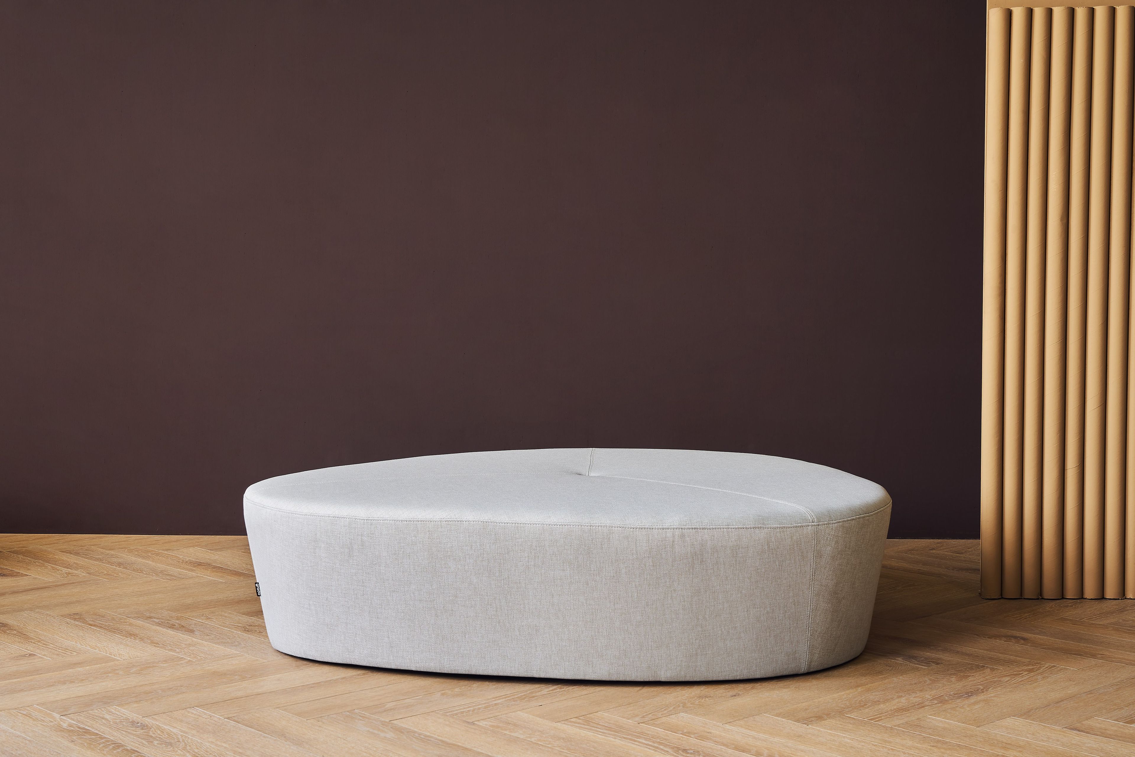 LOTUS Upholstered oval fabric pouf By grado design | design Alex Chai ...