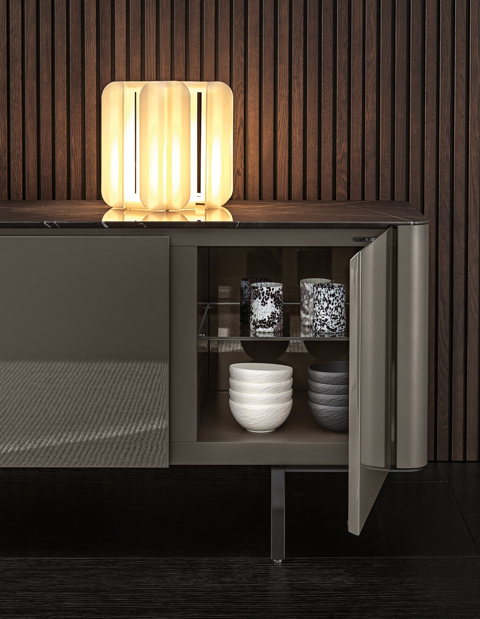 LOU 2020 Sideboard with drawers By Minotti | design Christophe Delcourt