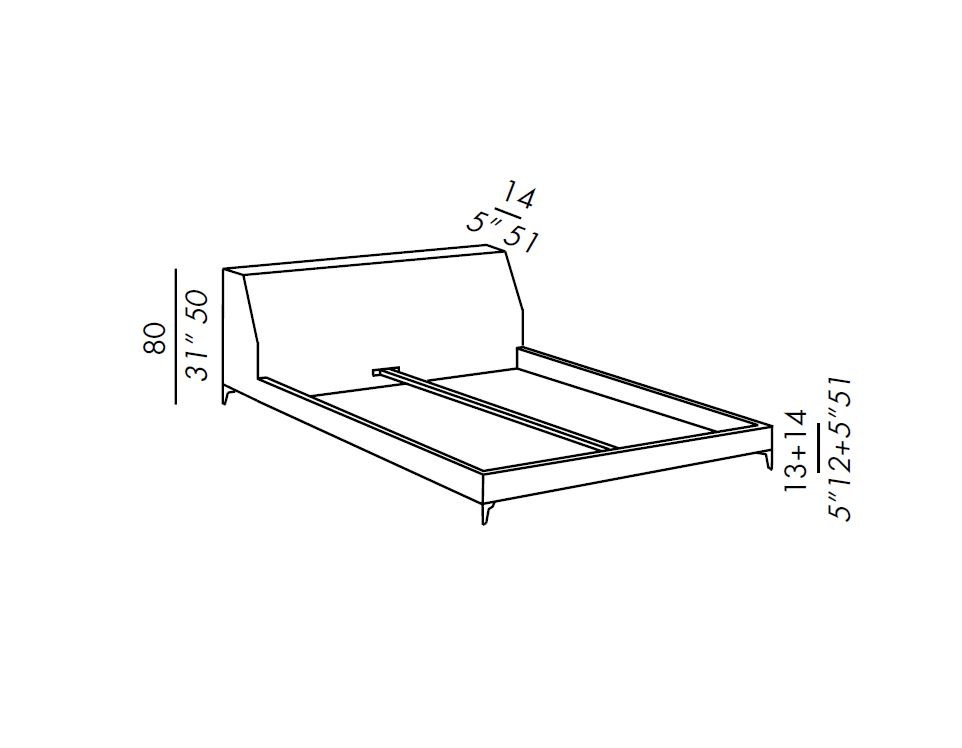 LOUIS UP | Double bed By Meridiani