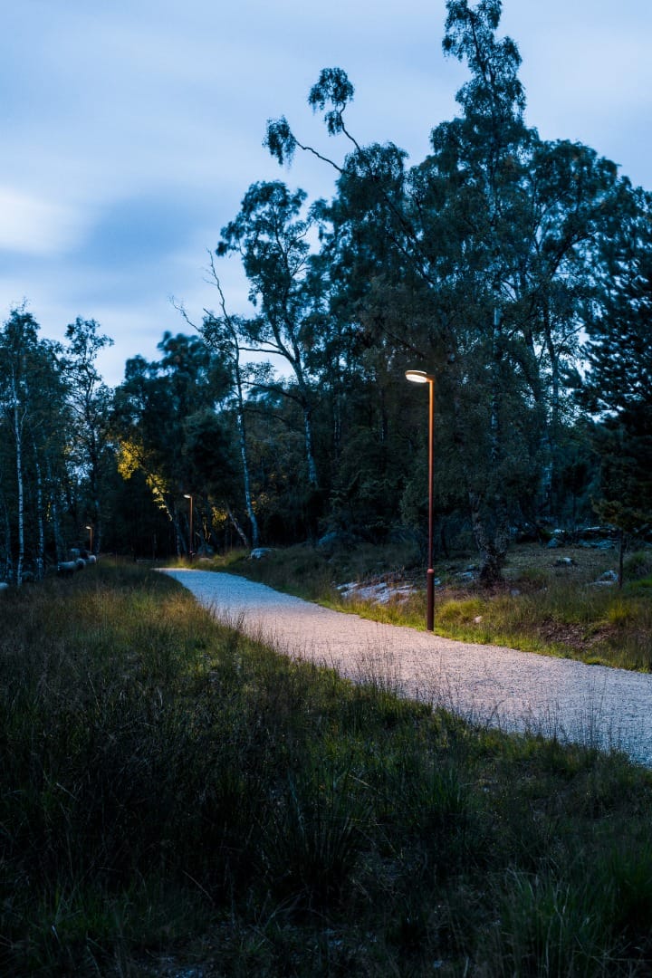 LP CAPSULE LED street lamp on pole By Louis Poulsen | design Henning Larsen