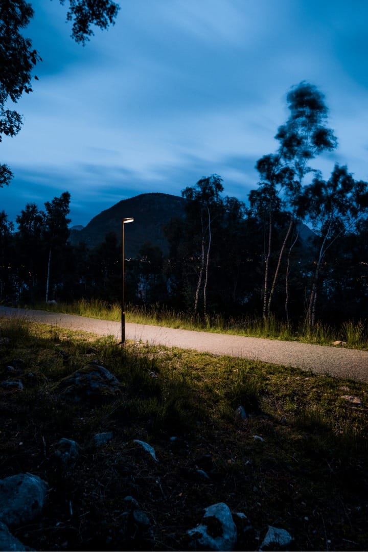 LP CAPSULE LED street lamp on pole By Louis Poulsen | design Henning Larsen